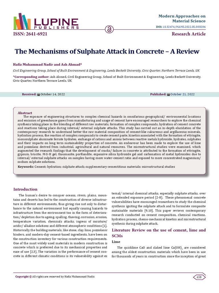 12.the Mechanisms of Sulphate Attack in Concrete - A Review MAMS - ms ...