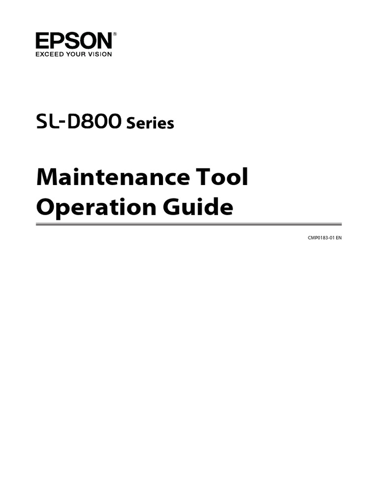 Epson SL-D800 | PDF | Printer (Computing) | Color Balance