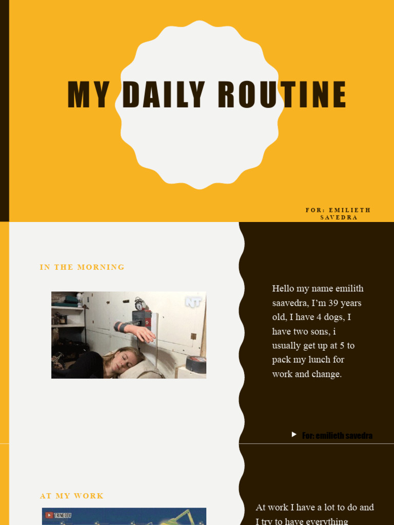 Emilith Saavedra's Daily Routine | PDF | Language Arts & Discipline