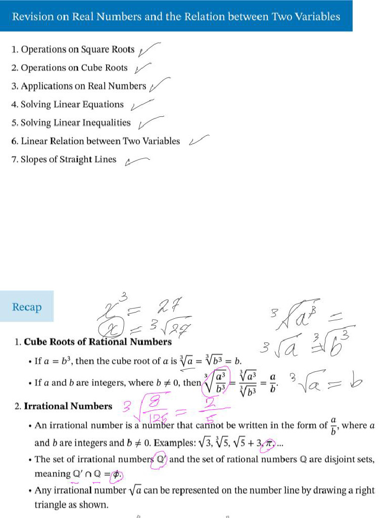 Session 19 Revision on Real Numbers and the Relation between Two ...