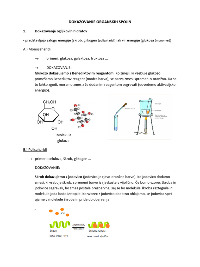 Dokazovanje Organskih Spojin | PDF