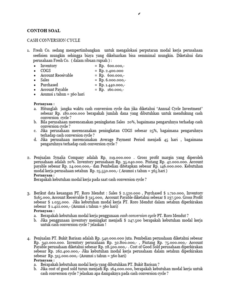 Latihan Soal WCM | PDF