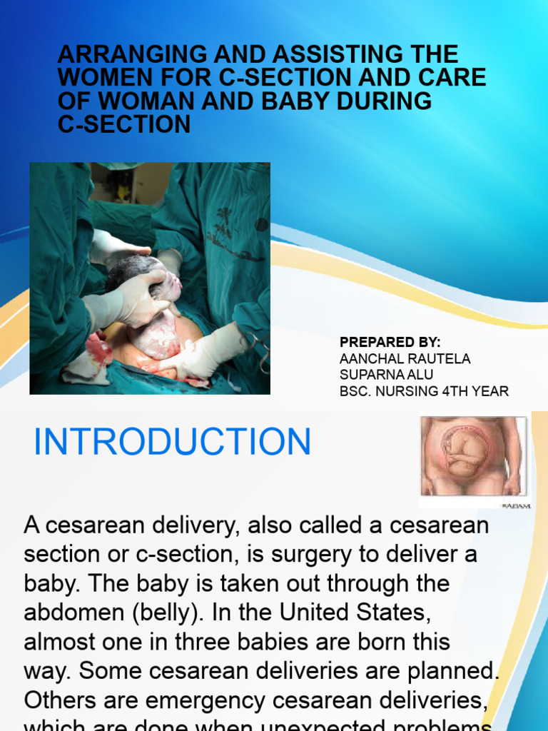 C-Section (Suparna & Aanchal) | PDF | Caesarean Section | Childbirth
