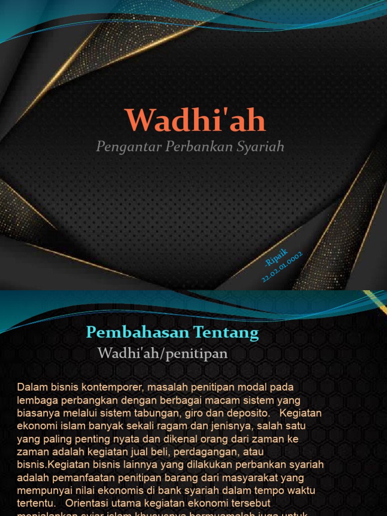 Wadhi'Ah Ripaik | PDF