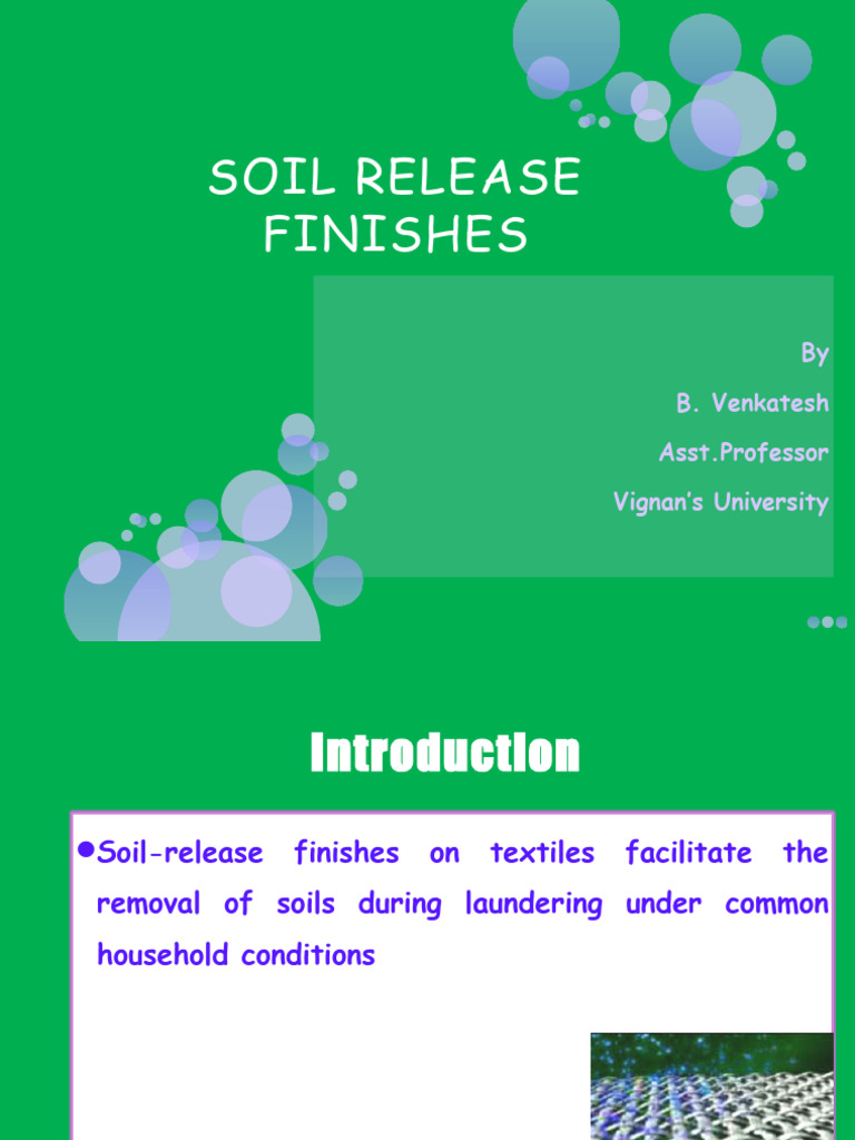 9. Soil Release Finishes | PDF | Polyester | Polymers