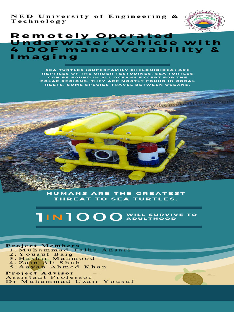 Remotely Operated Underwater Vehicle With 4 DOF Manuv | PDF