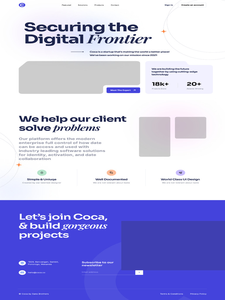 Tech Company Landing Page | PDF