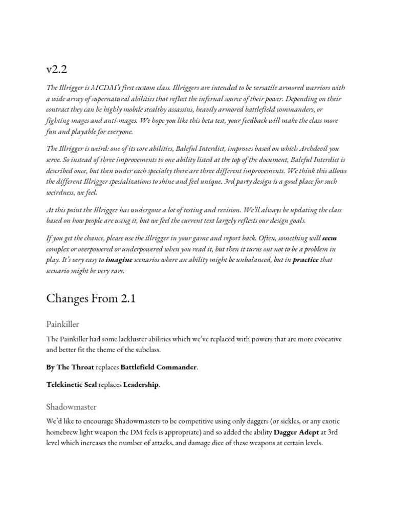 Illrigger 2.2 | PDF