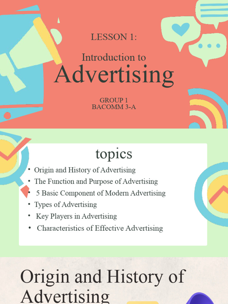 Advertising Bacomm 3 A Group 1 | PDF | Advertising | Marketing