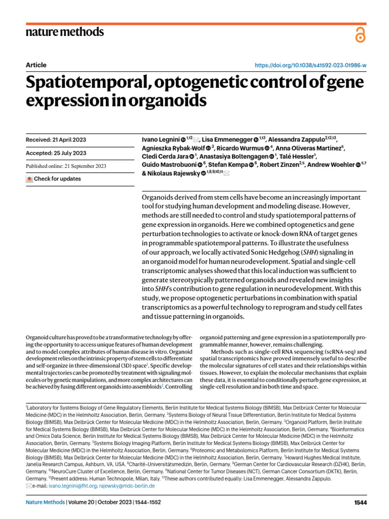 Spatiotemporal, Optogenetic Control of Gene Expres - 231113 - 160554 ...