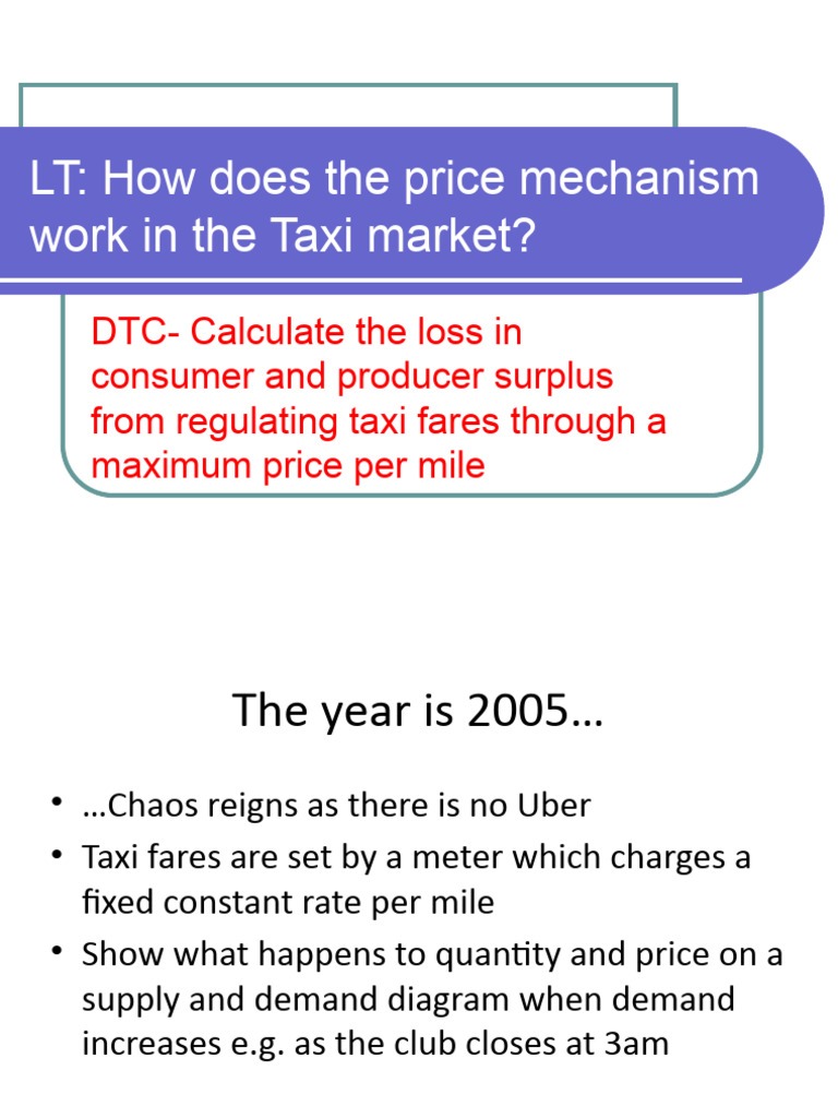 Uber Price Mechanism | PDF | Economic Surplus | Pricing