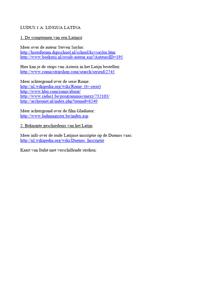 Ludus 1A Extralinks | PDF