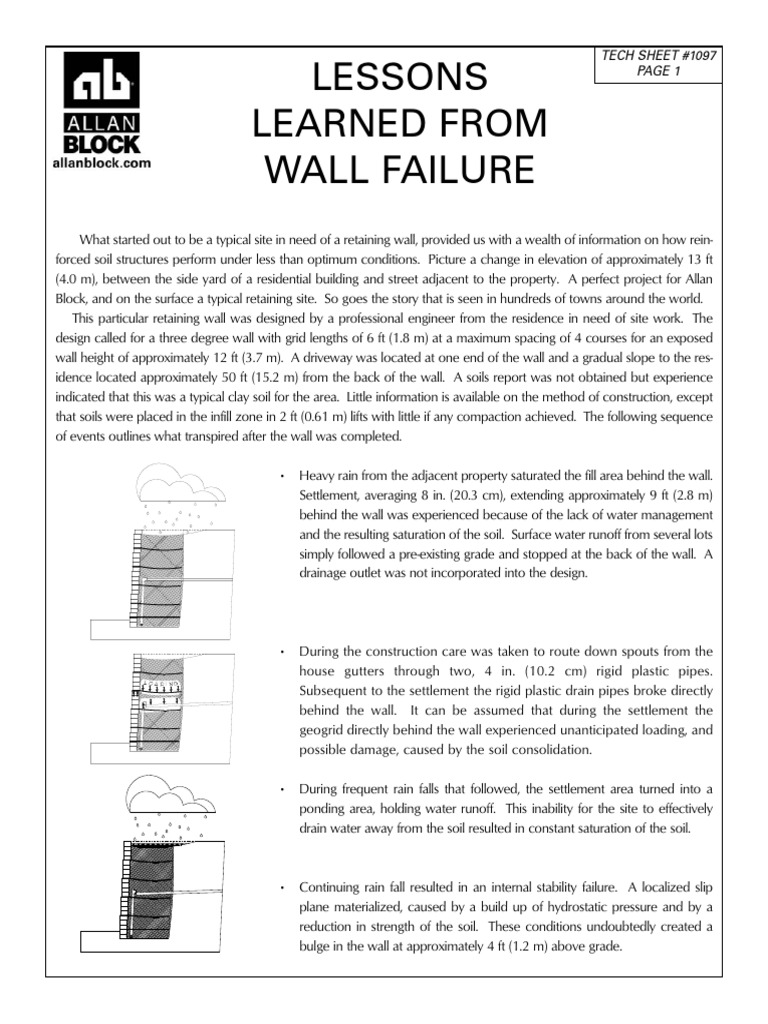 Terramesh Retaining Wall Failure Forensic Report - Istinat | Download Free PDF | Drainage ...