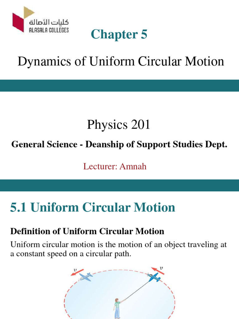 ch05 Dynamics of Uniform Circular Motion | PDF
