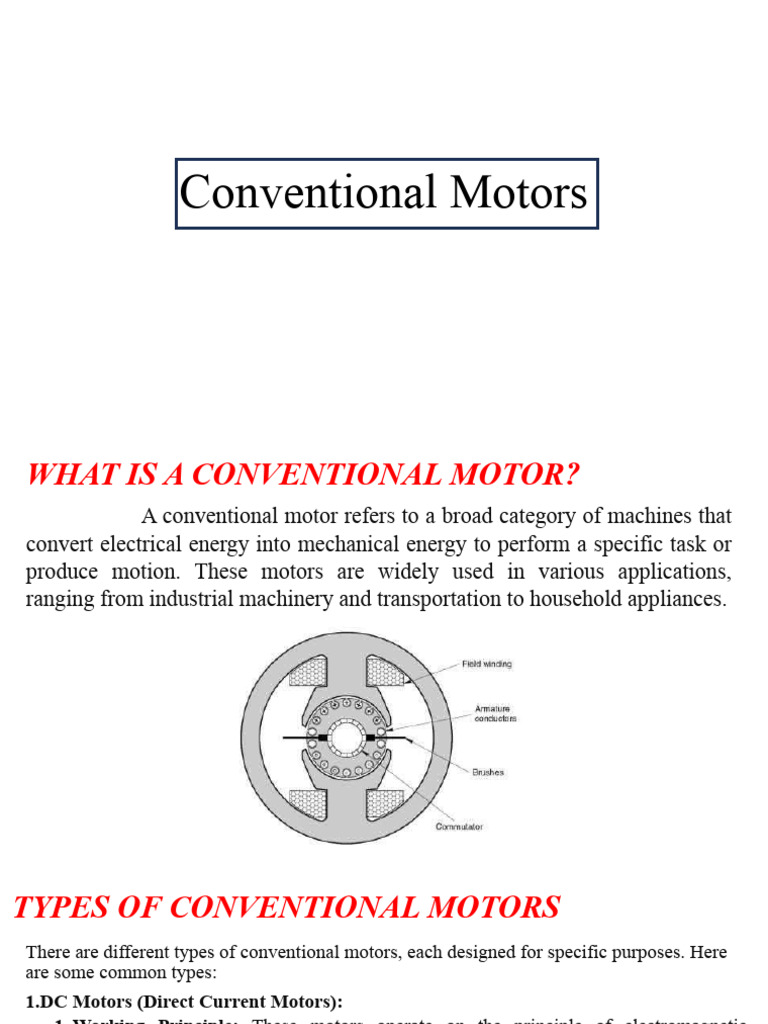 Types and Functions of Conventional Motors | PDF | Technology & Engineering