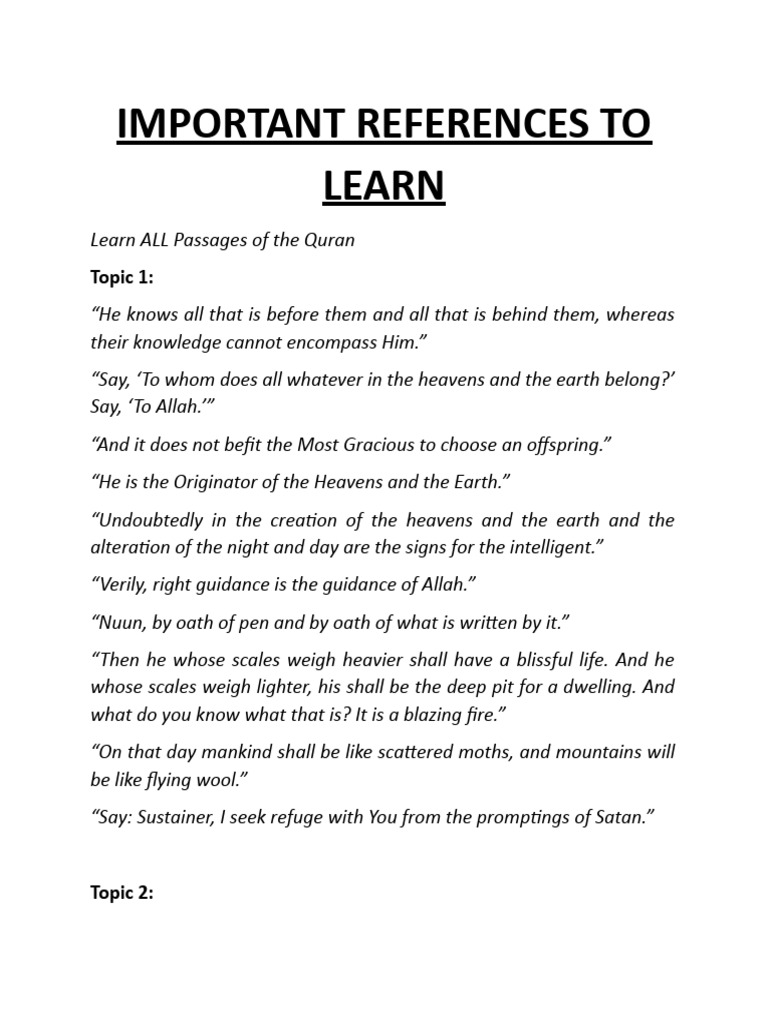 Key Quranic Teachings and Revelations | PDF | Quran | Islam