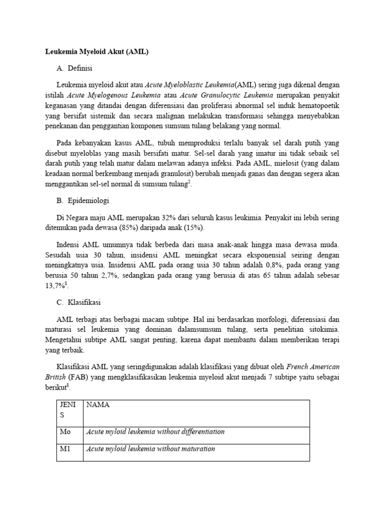 Leukemia Myeloid Akut Revisi | PDF