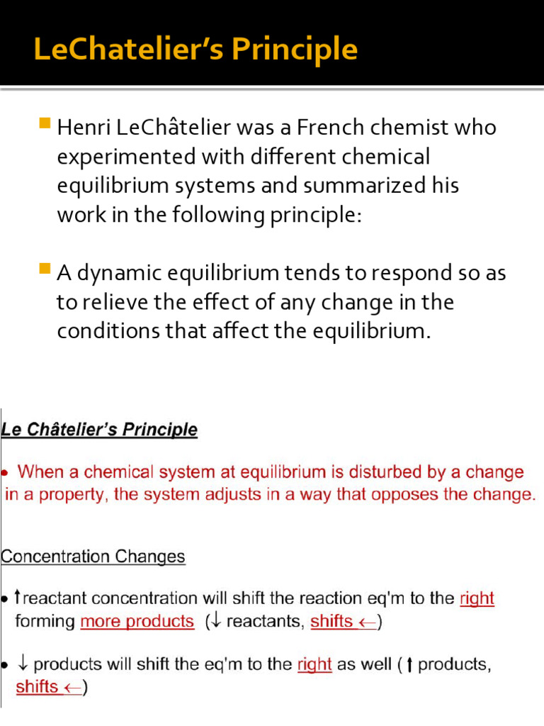 3) 7.4 - Le - Chateliers - Principle - Blank | PDF