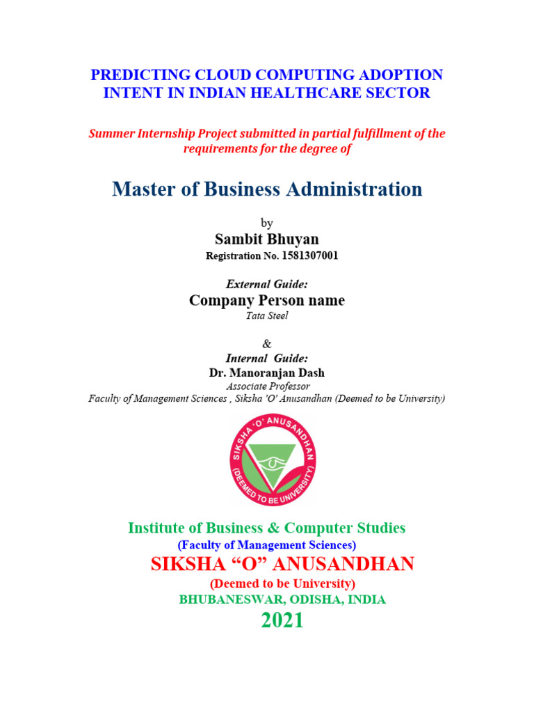 Sip Report Format | PDF | Cloud Computing | Software As A Service