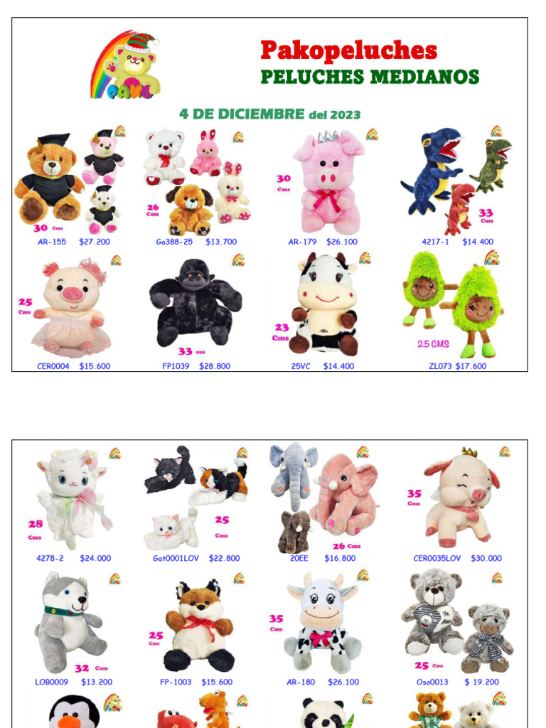 Pako Peluches Peluches Medianos | PDF