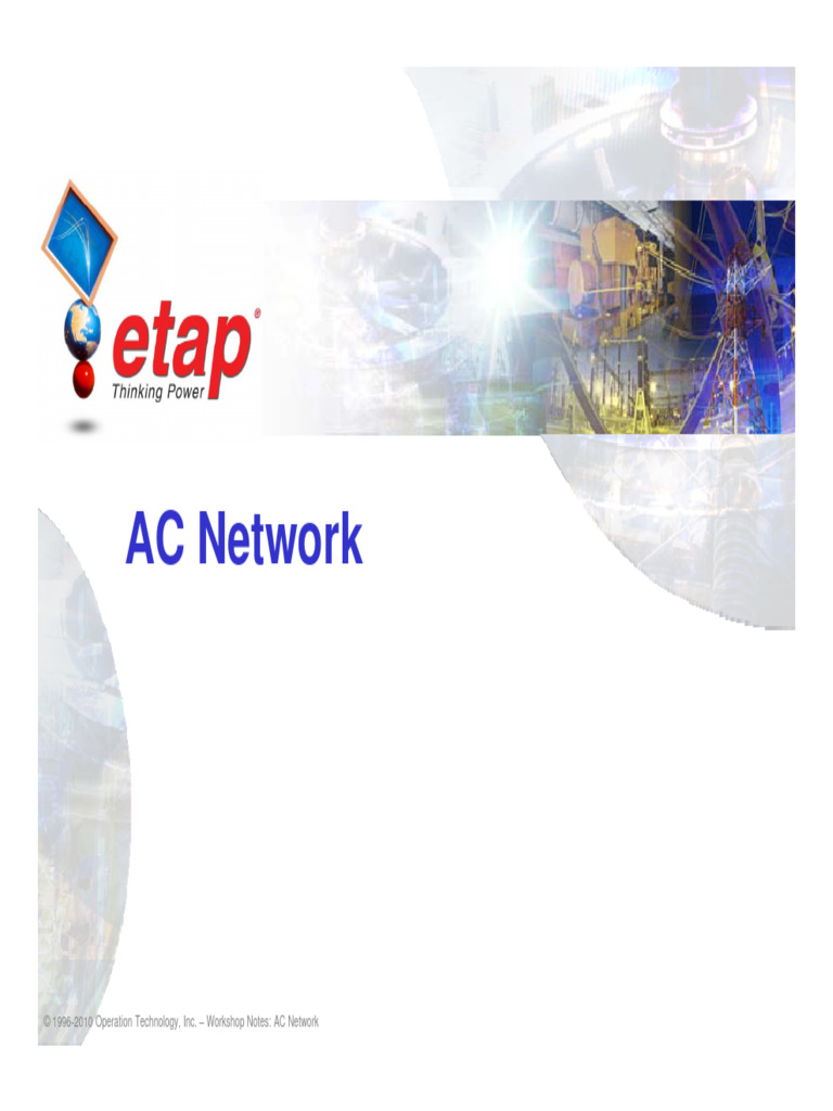 Etap AC Elements | PDF | Alternating Current | Computer Network