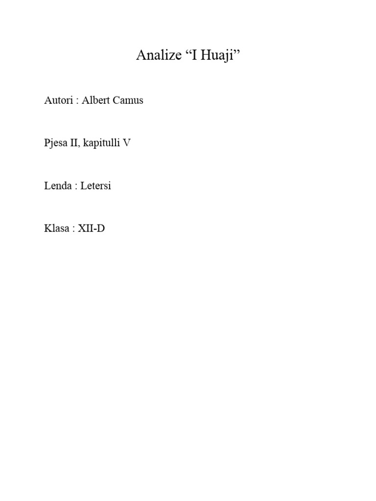 Analize I Huaji | PDF