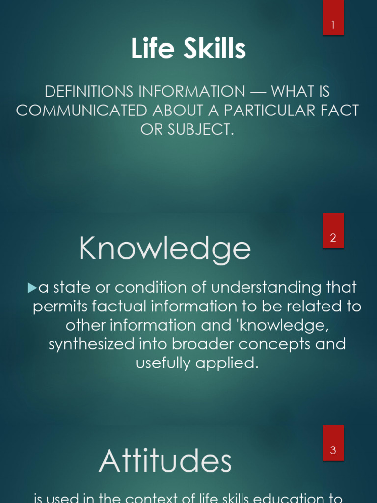 1) Understanding Life Skills | PDF | Life Skills | Behavior