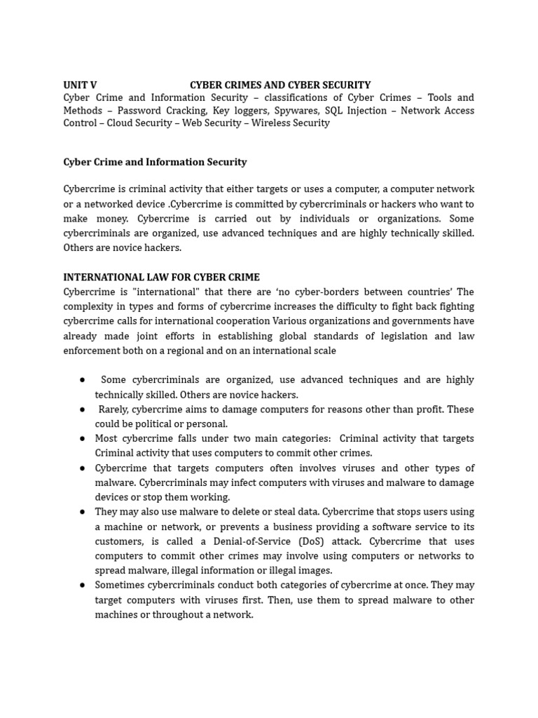 CCS Unit 5 | PDF | Cybercrime | Malware