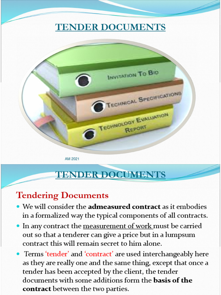 5 Tendering - Introduction | PDF | Employment | Specification (Technical Standard)