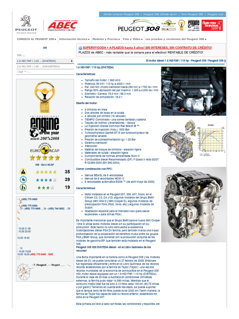 Peugeot 308 - Peugeot 308 - Motor Diesel 1 | PDF | Turbocompresor ...