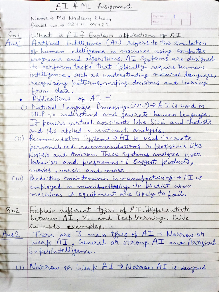 Ai ML Assignment | PDF