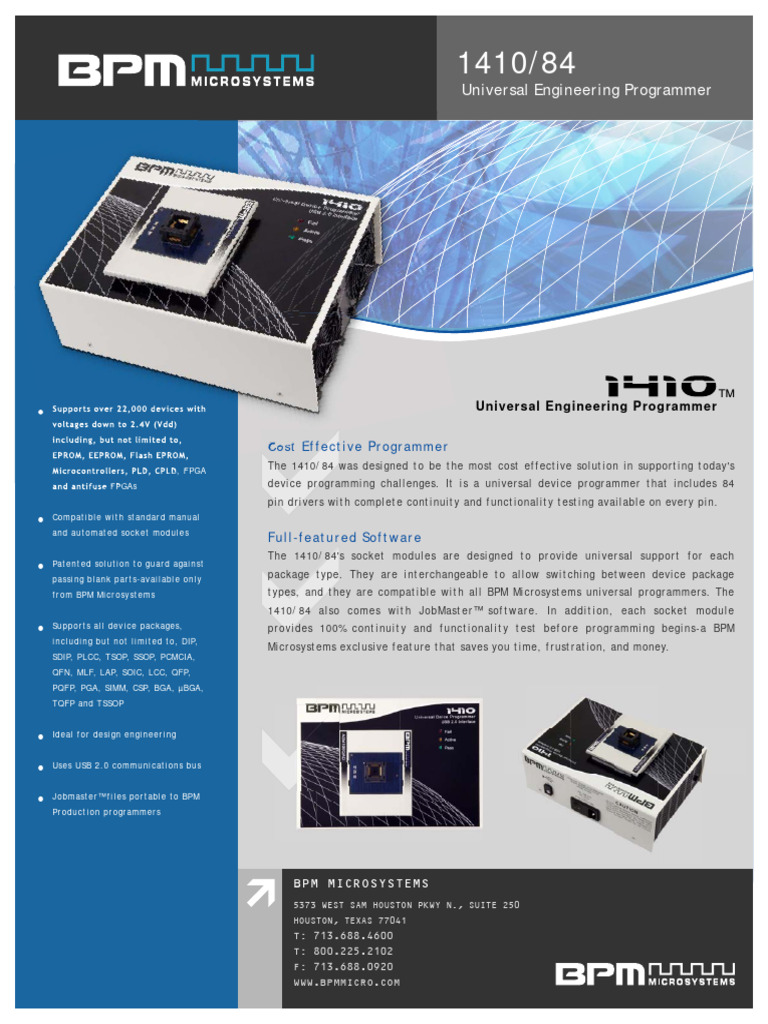 1410-84 bp programmer | PDF | Electronic Engineering | Office Equipment