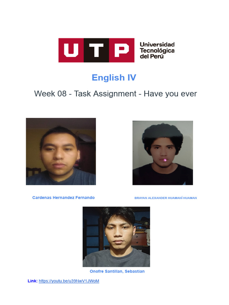 Week 08 - Task Assignment - Have You Ever | PDF