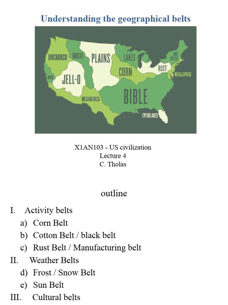 Geographical Belts Update 2023 | PDF | Rust Belt | The United States