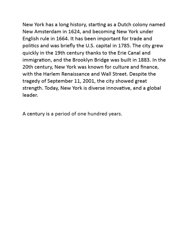 History of New York City: From Colony to Capital | PDF | Travel | History