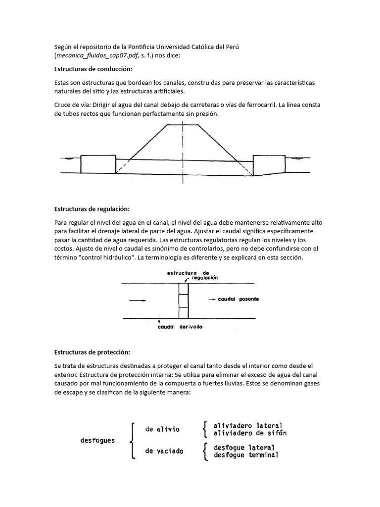 Tipos de estructuras en canales | PDF | Canal | Agua