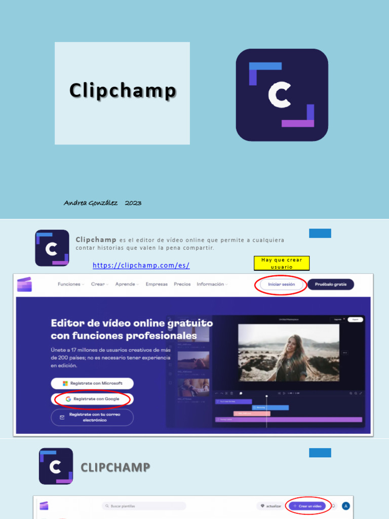 Clipchamp: Guía de Edición de Video Online | PDF