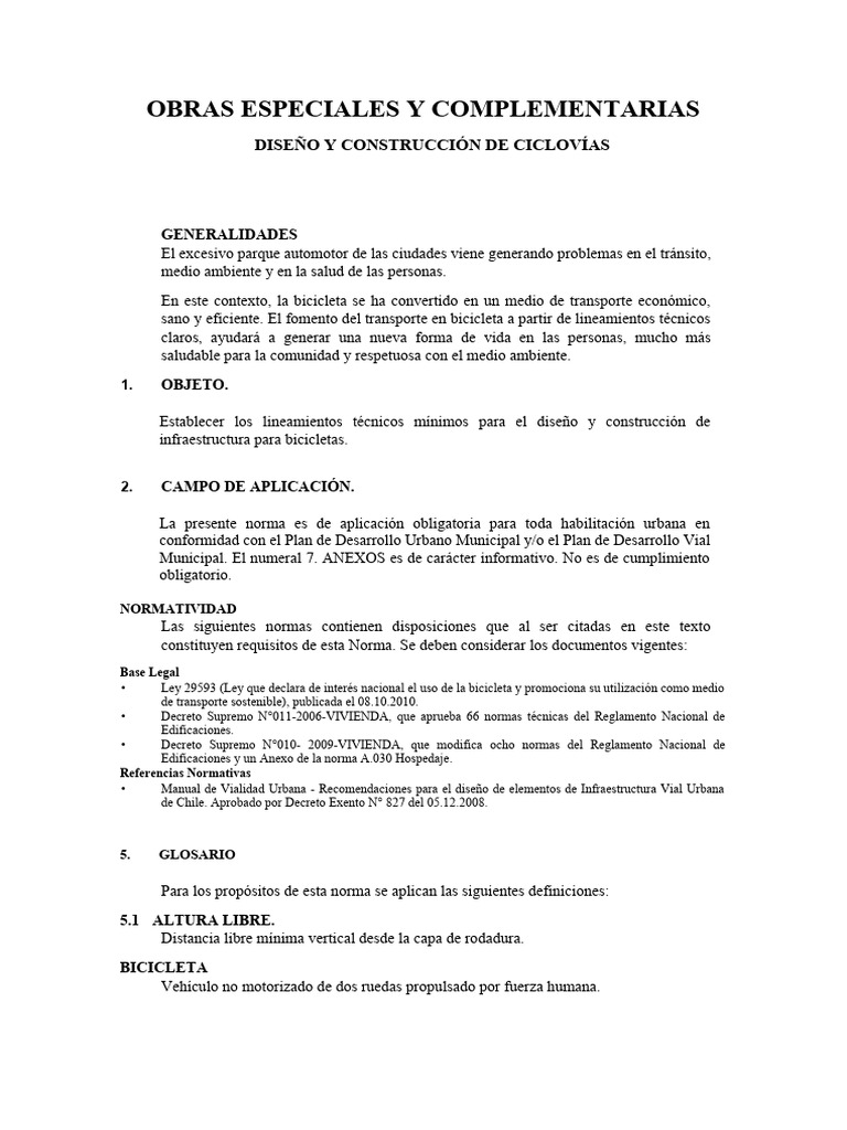 Obras Especiales y Complementarias | PDF | Peatonal | Calle