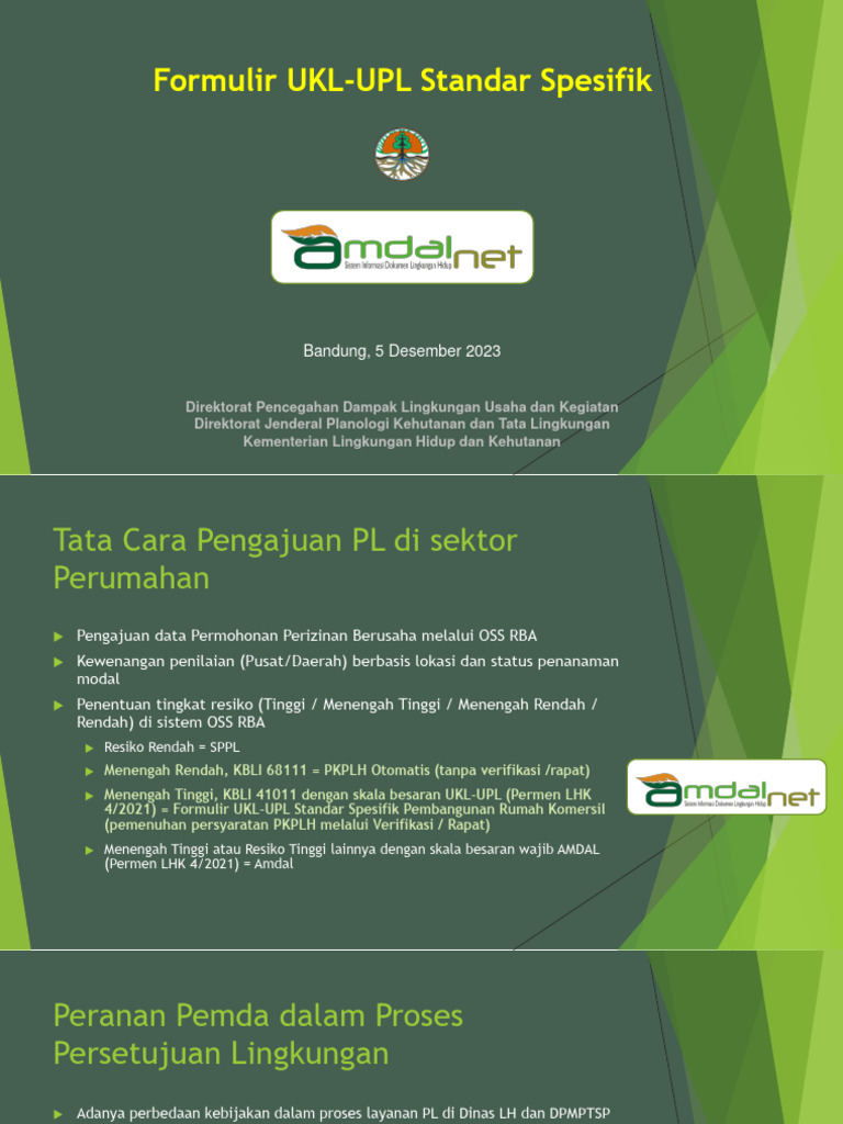 UKL-UPL Standar Spesifik DPP REI - 5 Desember 2023 | PDF