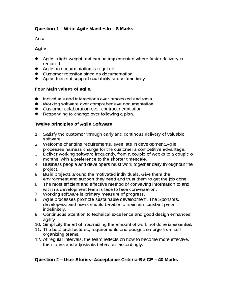 Agile User Stories for Scrum Foods App | PDF | Scrum (Software ...