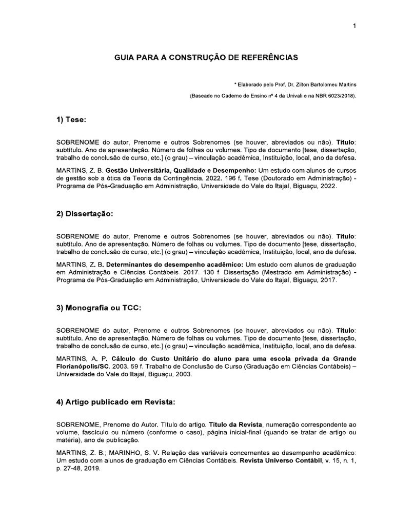 Guia de Referencias | PDF