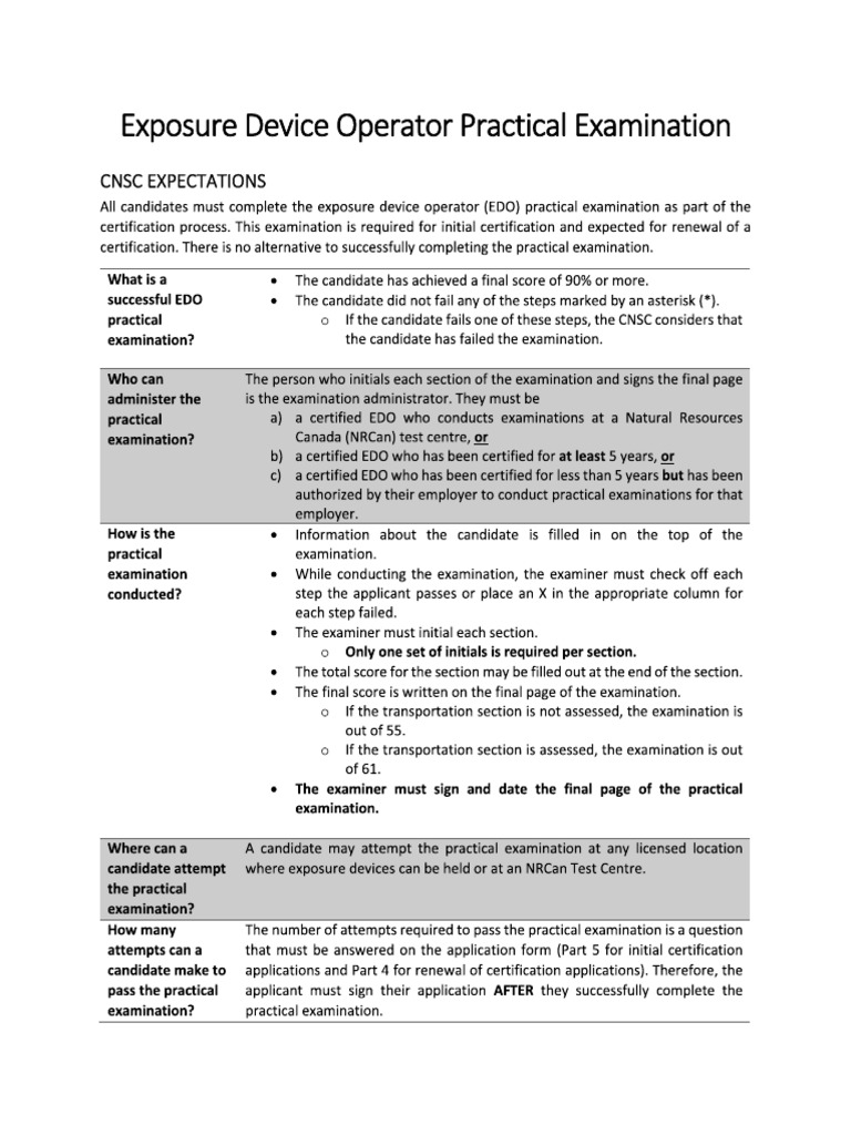 Practical Examination Form - EN | PDF