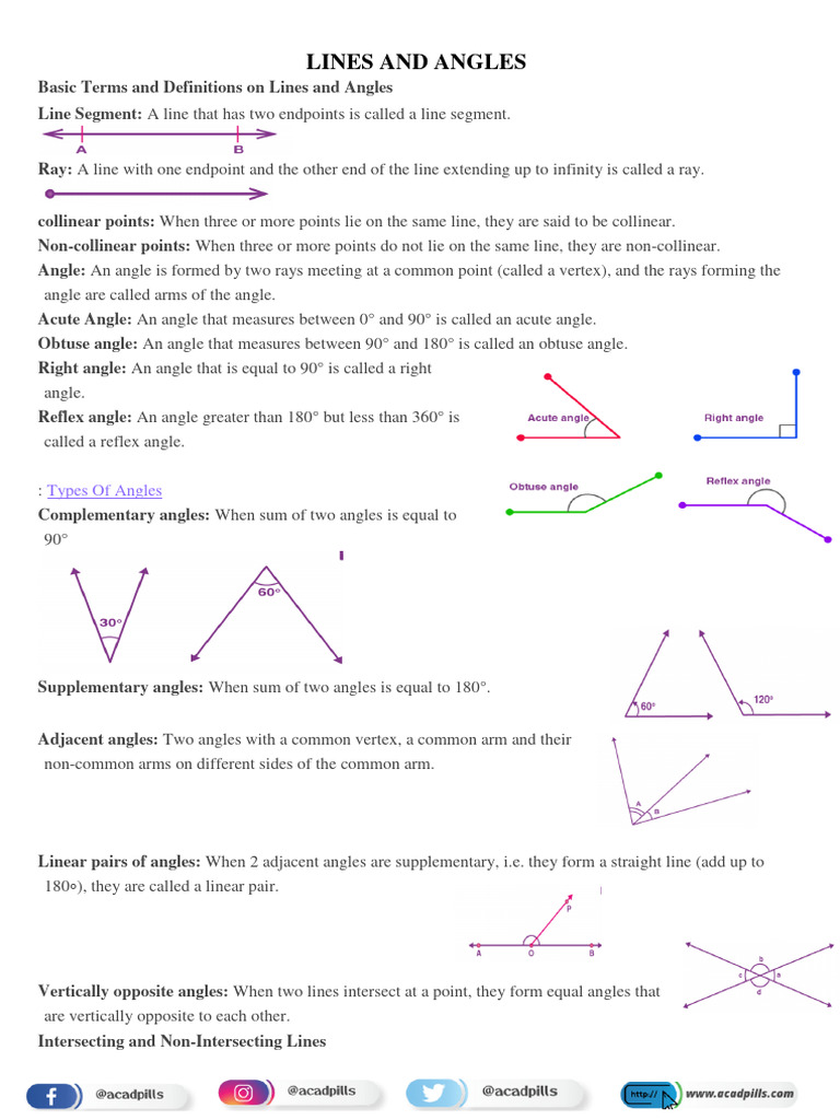 Lines & Angles | PDF | Classical Geometry | Mathematics