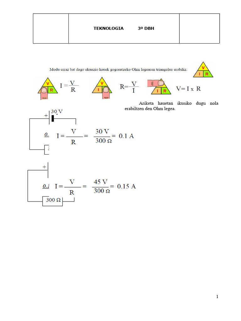Elektrizitatea DBH3 ARIKETAK | PDF