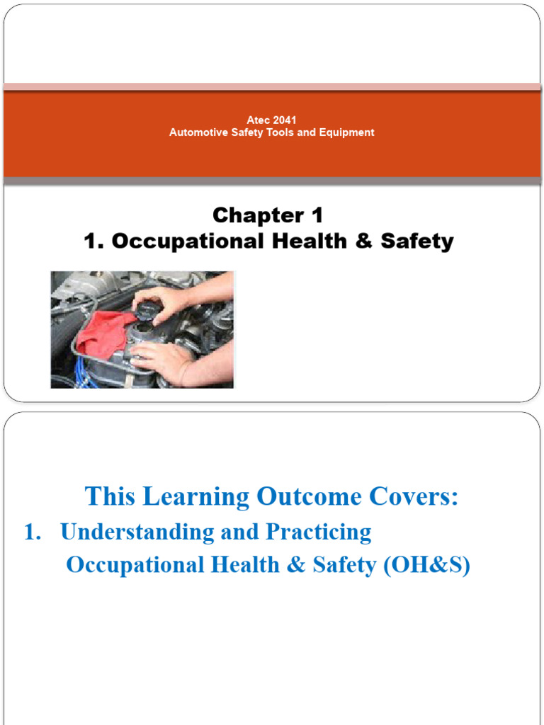 ATec2041 Chapter 1.1 OHS | Download Free PDF | Occupational Safety And Health | Personal ...