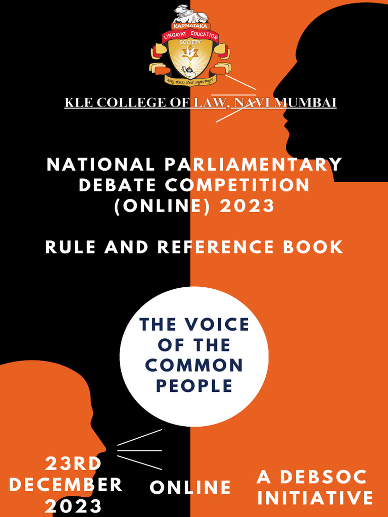 National Parliamentary Debate 2023 Rules | PDF | Justice | Crime & Violence