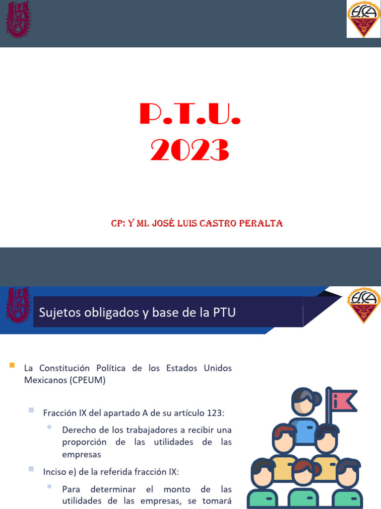 Ptu 2023 | PDF | Impuesto sobre la renta | Salario