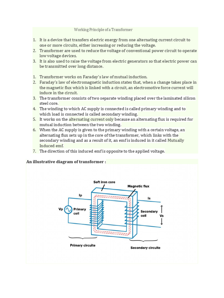 Transformer Working Principles Explained | PDF