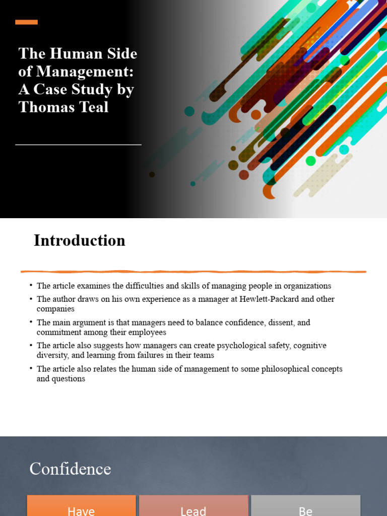 The Human Side of Management | PDF | Creativity | Learning