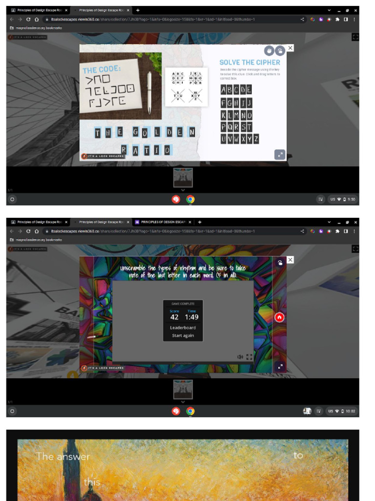 Principles of Design Escape Room | PDF